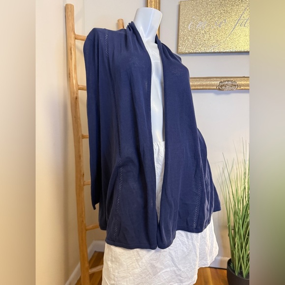Lilly Pulitzer | Sweaters | Lilly Pulitzer Deep Blue Open Front Swing ...